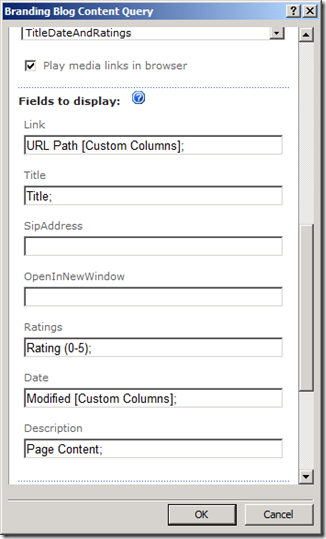 A Static State: Customizing Content Query Web Parts